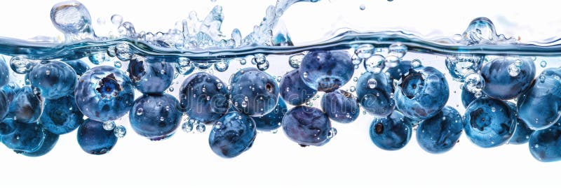 Blueberries Water Bubbles Ripples General Simple Background Stock ...