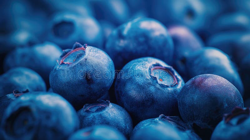 Blueberry Background Close-Up Stock Illustration - Illustration of ...