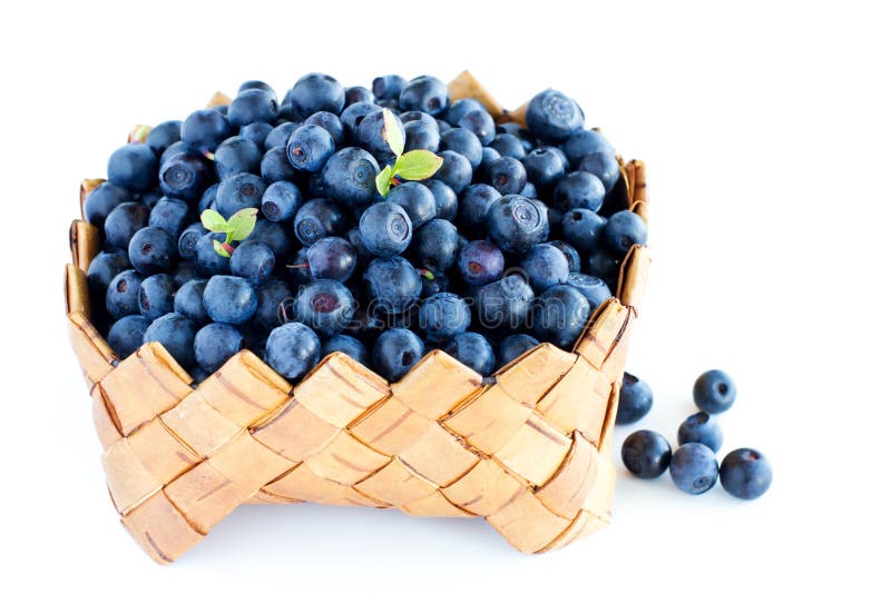 Blueberry in a Basket stock photo. Image of eaten, summer - 9857538