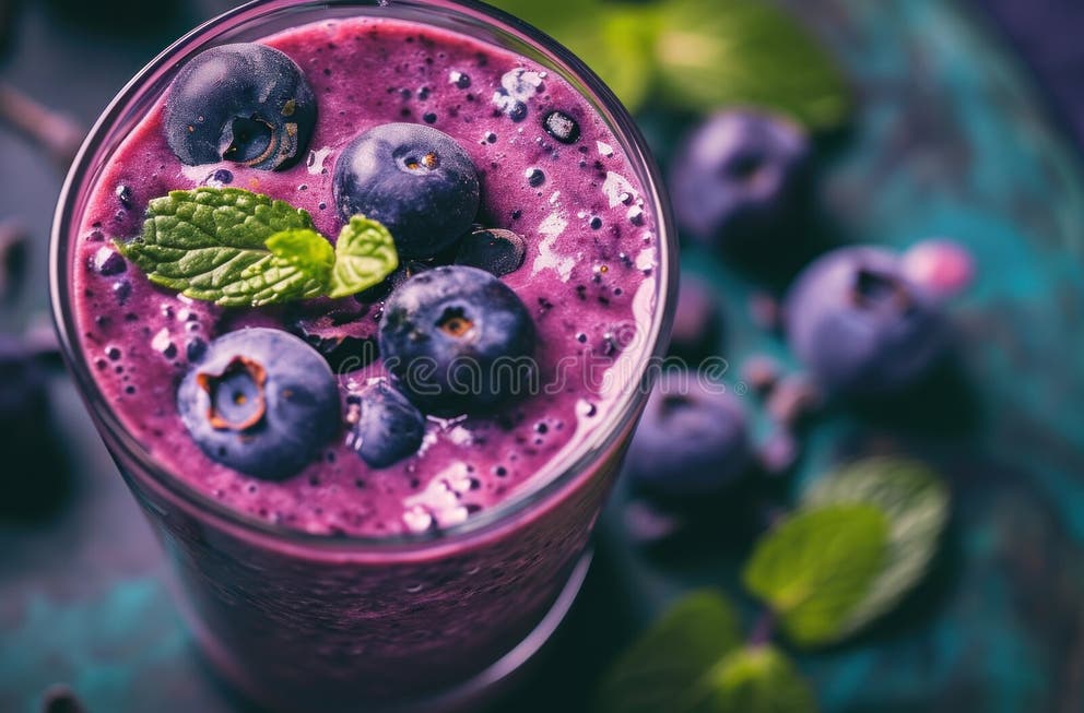 Blueberry and Beet Juice Smoothie Stock Image - Image of refreshment ...