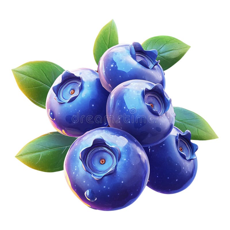 Blueberry Berries Against Transparent Background for Fruitrelated ...