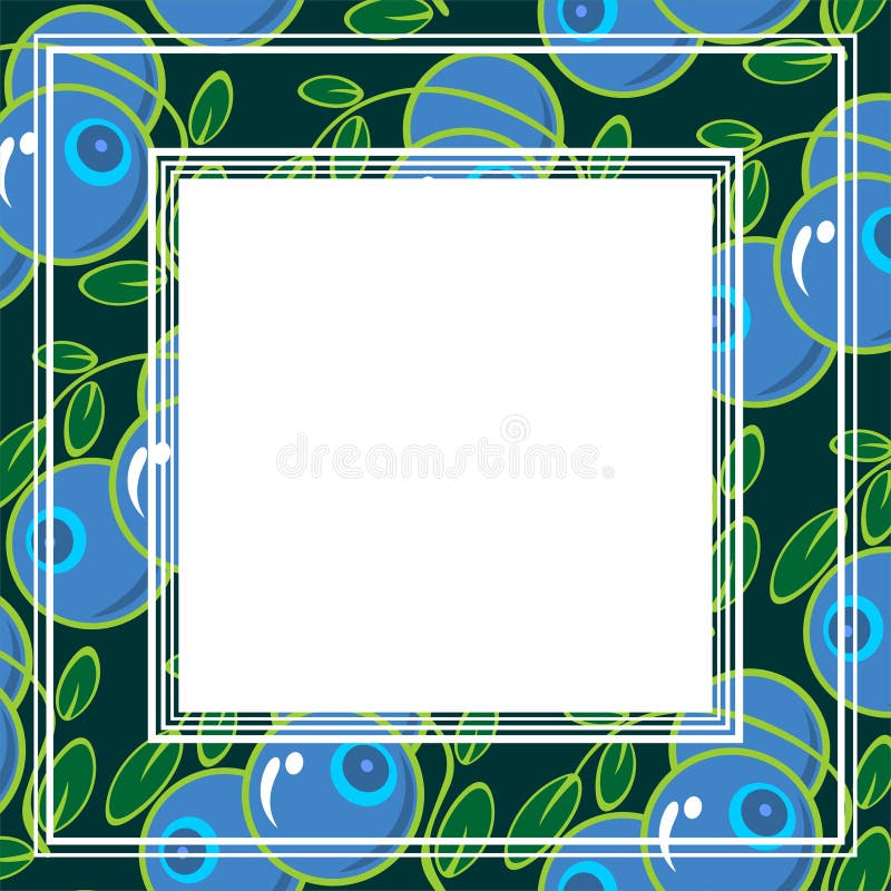 Blueberry border stock vector. Illustration of graphics - 46313064