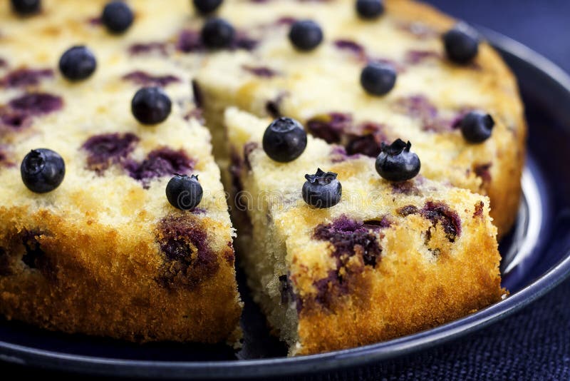Blueberry cake stock image. Image of blueberry, food - 53748141