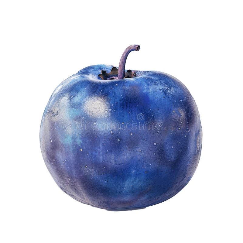 Blueberry Transforming into a Galaxy Fruit on White Background Stock ...