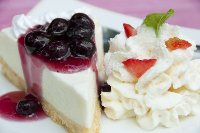 Blueberry cheese pie. stock image. Image of snack, fruit - 36726979