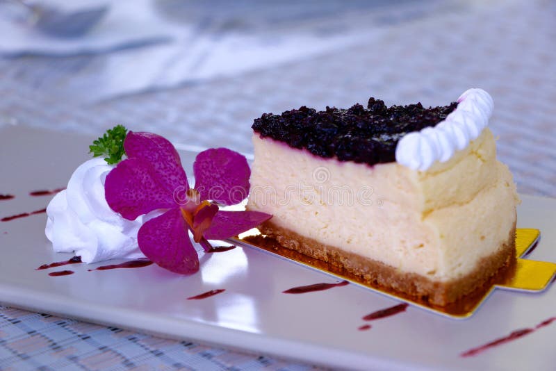 Blueberry cheese pie stock image. Image of citrus, palatable - 98938469