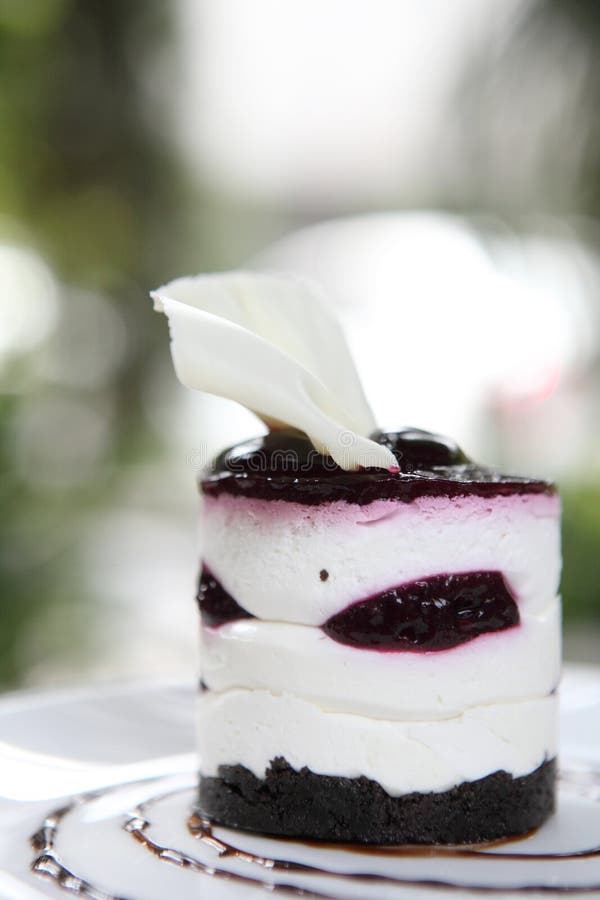 Blueberry Cheesecake, Dessert Stock Photo - Image of creamy, cold ...