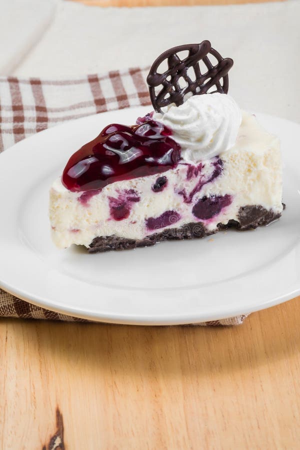 Blueberry-chip Cheese Mousse Cake Stock Image - Image of fresh, milk ...
