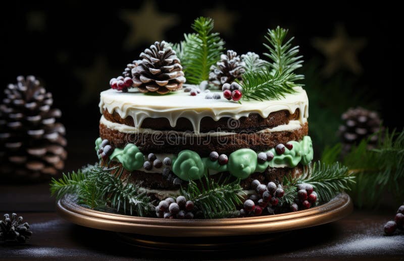 Blueberry Currant Crimson Cake. Close-up Side View Stock Image - Image ...