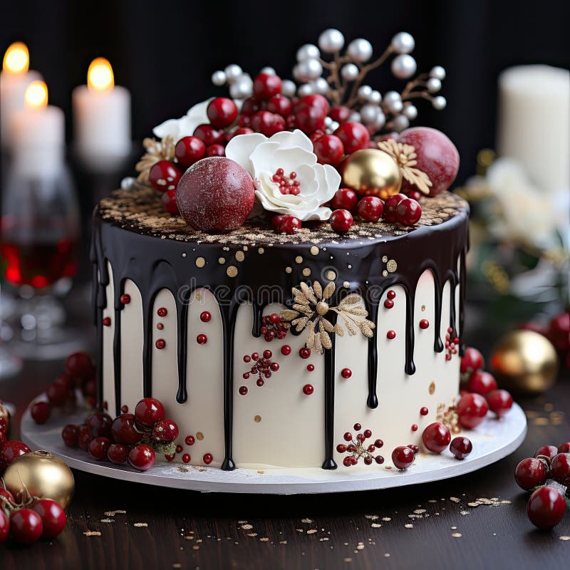 Blueberry Currant Crimson Cake. Close-up Side View Stock Photo - Image ...