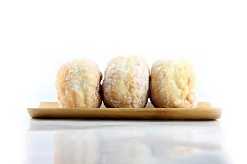 Blueberry Donuts on Bamboo Dish. Stock Image - Image of chocolate ...