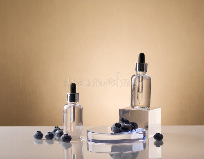 Blueberry Elixir on Elegant Display with Glassware on Stage Stock ...