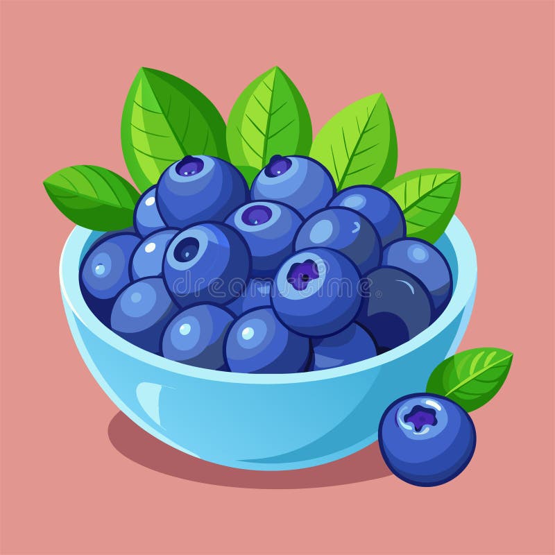 Blueberry Fruit Simple Blueberry Fruit Cute Repeat Illustration Stock ...