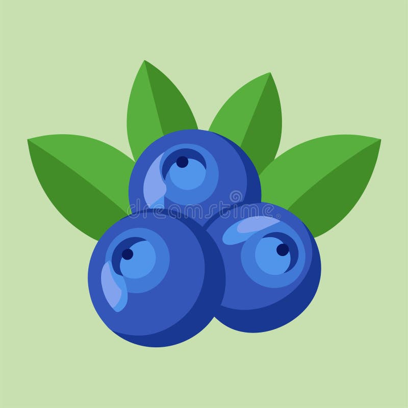 Blueberry Fruit Simple Blueberry Fruit Cute Repeat Illustration Stock ...