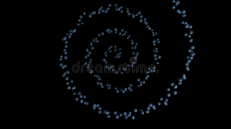 Blueberry Fruit Flying in Helix Shape, Upper View, Seamless Loop, Luma ...