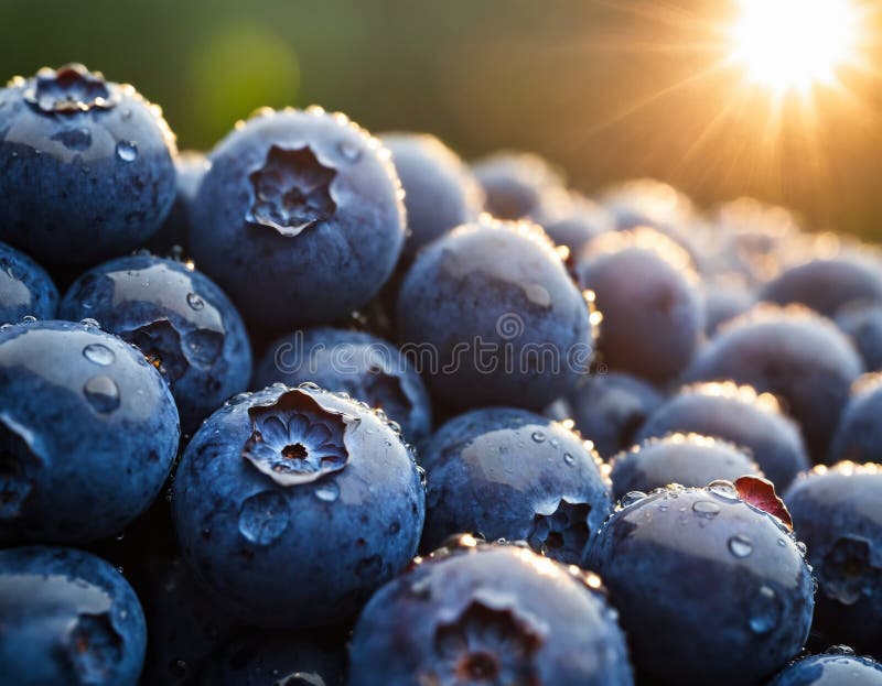 Blueberry, Fruit, Macro, Portrait Stock Illustration - Illustration of ...