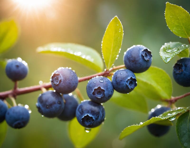 Blueberry, Fruit, Macro, Portrait Stock Illustration - Illustration of ...