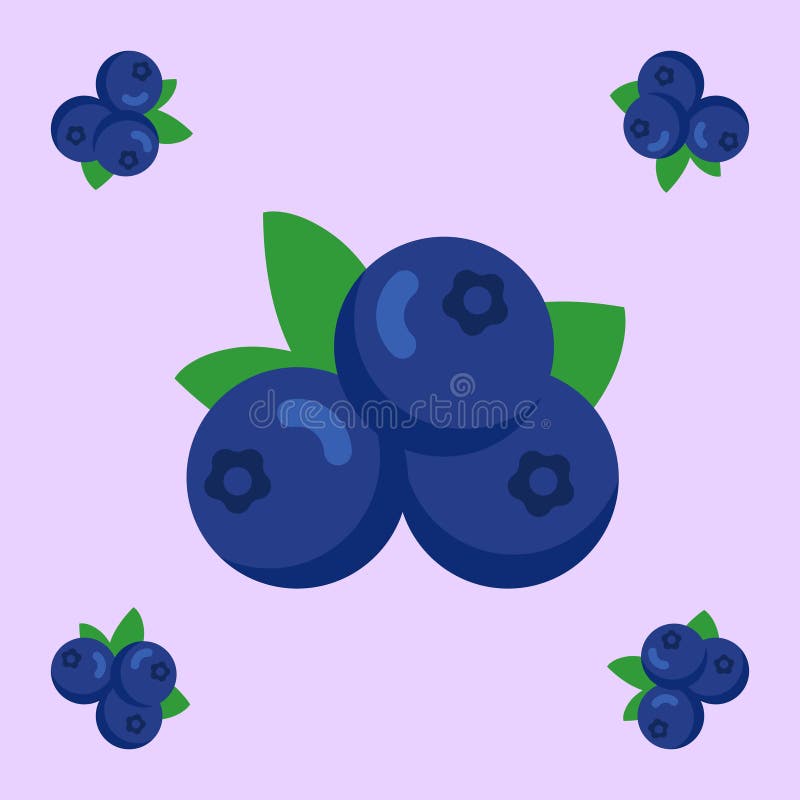 Blueberry Fruit Seamless for Pattern Fabric, Simple Blueberry Fruit ...
