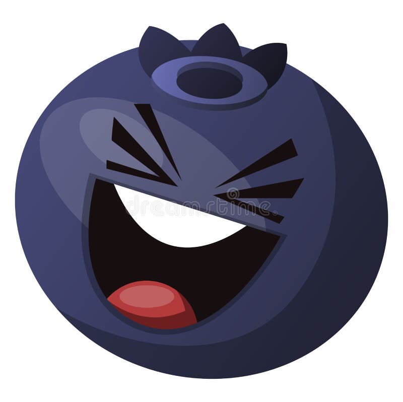 Blueberry Having Fun and Laughs Illustration Vector Stock Vector ...