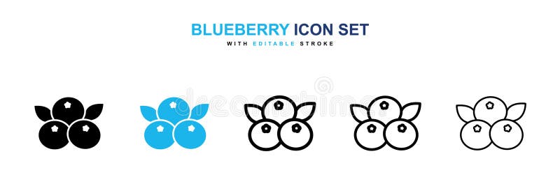 Blueberry icon vector stock vector. Illustration of forest - 348440569