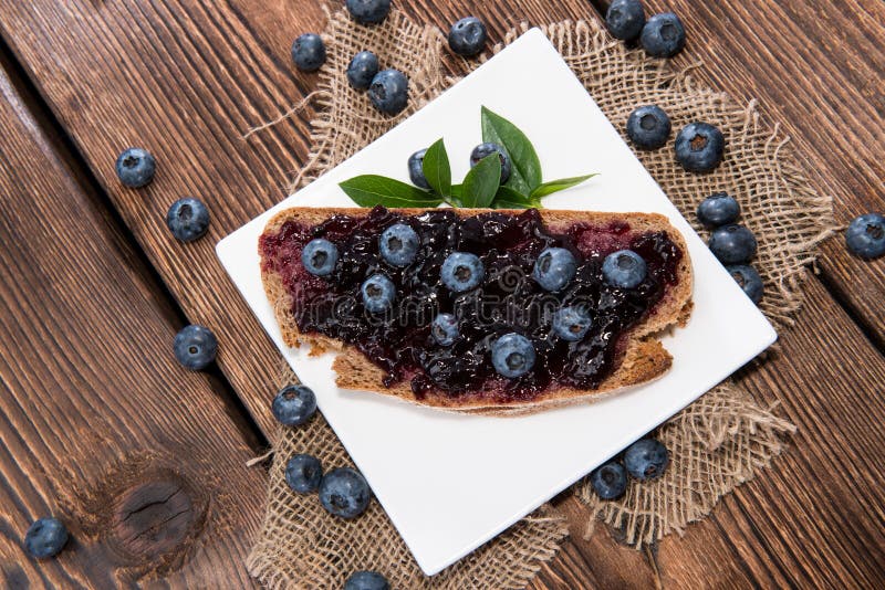 Blueberry Jam on a bread stock image. Image of delicious - 33121323