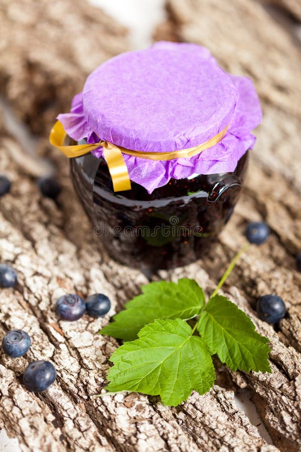 Blueberry jam stock image. Image of green, container - 31247077