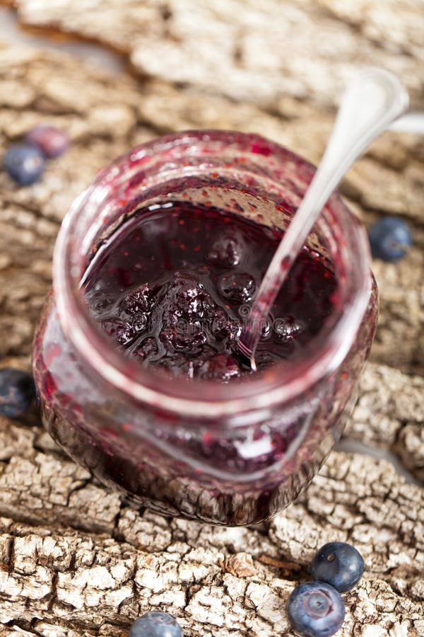 Blueberry jam stock image. Image of homemade, container - 31247109