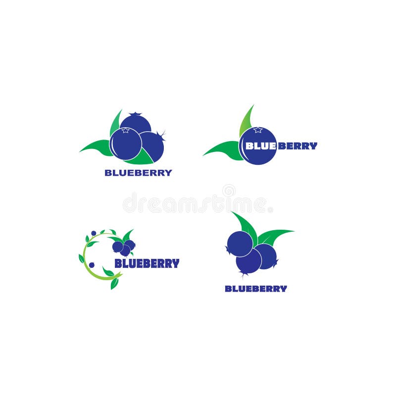 Blueberry Logo Vector Template Icon Stock Vector - Illustration of ...