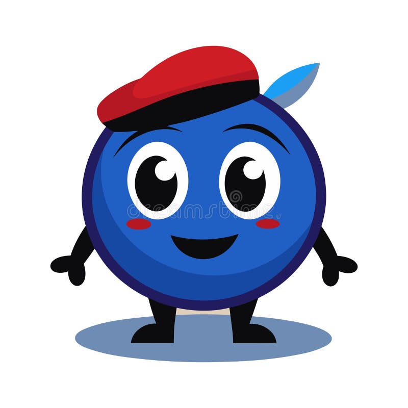 Blueberry Mascot Vector Illustration 1 Stock Vector - Illustration of ...