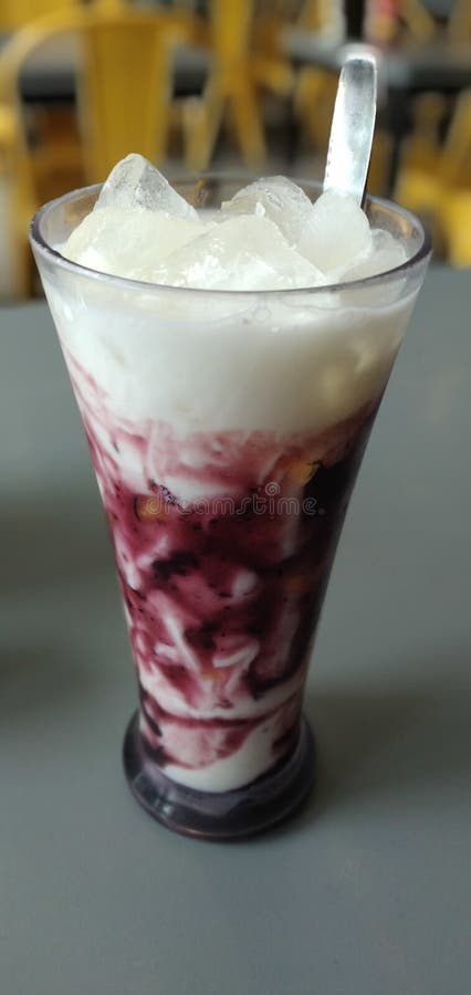 Blueberry milk shake stock image. Image of yummy, food - 375285417