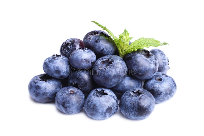 Blueberry with mint stock image. Image of dessert, vitamin - 154714027