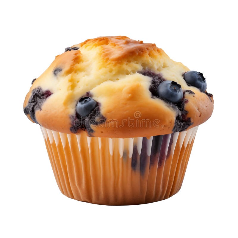 Blueberry Muffin Isolated on Transparent Background. Clipping Path ...