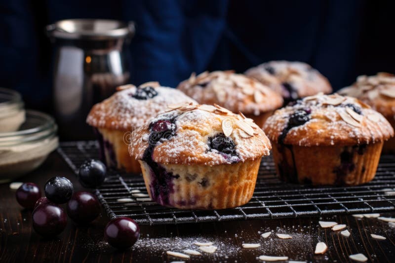 Muffins on a Cooling Rack stock photo. Image of cases - 51751386