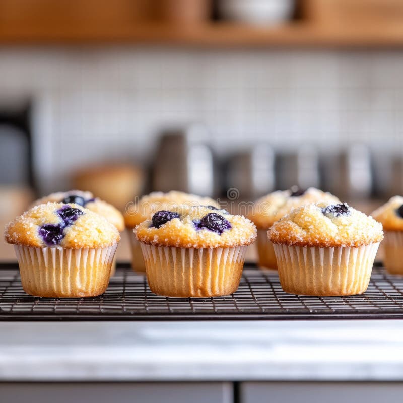 Muffins on a Cooling Rack stock photo. Image of cases - 51751386