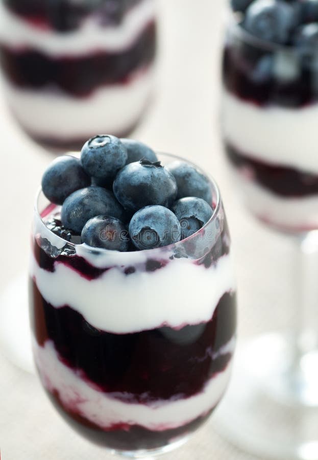 Blueberry Parfait stock image. Image of glass, delicious - 29011483