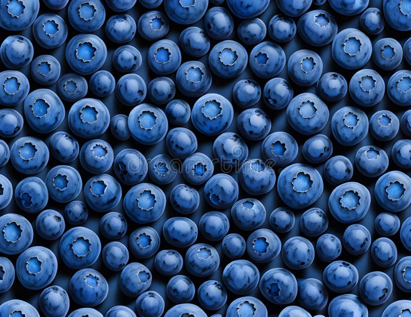 Blueberry Pattern Background. Generative AI Stock Illustration ...