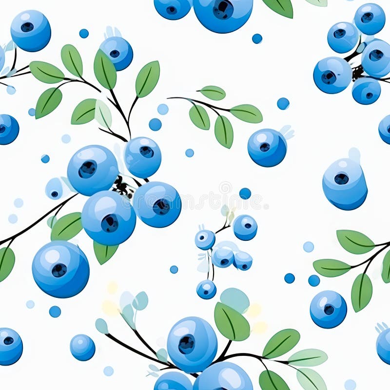 Blueberry Pattern Banner Wallpaper Simple Background Stock Image ...