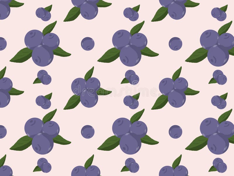 Blueberry Pattern for Textiles, Wallpapers, Backgrounds, Etc Stock ...