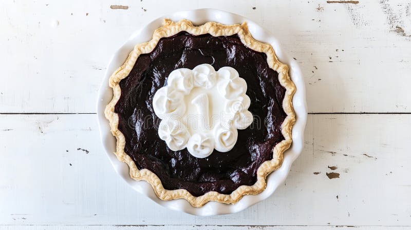Blueberry Pie, First Birthday, Rustic Table, Whipped Cream, Overhead ...
