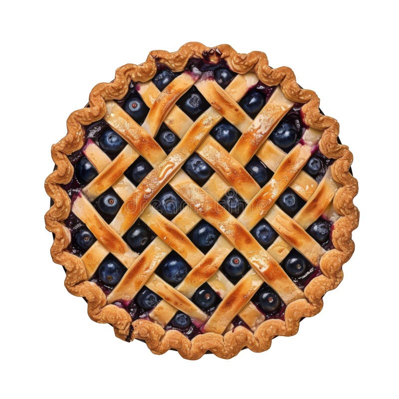 A Blueberry Pie with a Golden Brown Crust and Lattice Top Stock Photo ...