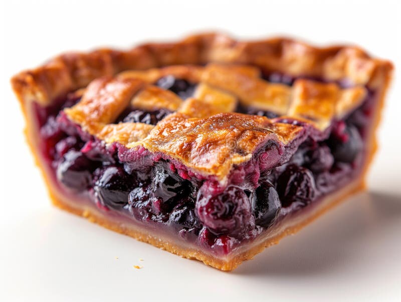 Blueberry Pie on White Background Stock Illustration - Illustration of ...