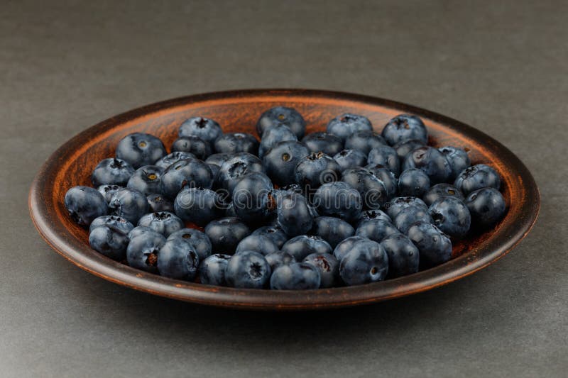 Blueberry in a Plate Close-up Stock Photo - Image of fruit, delicious ...