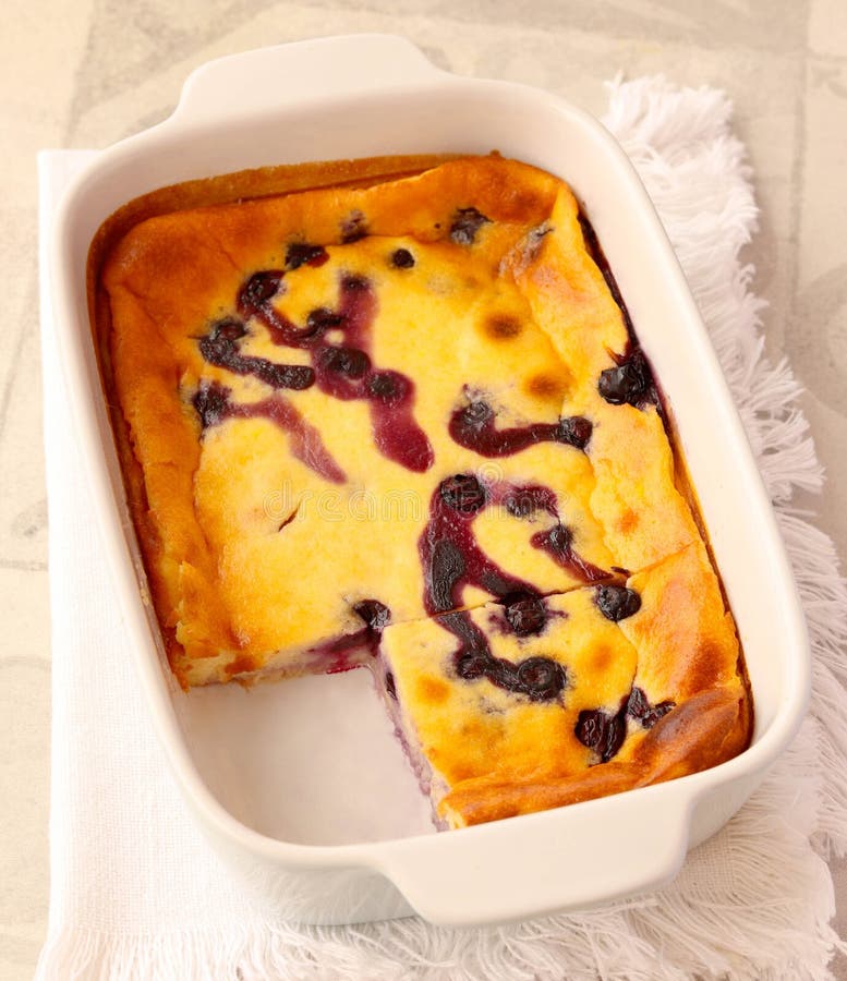Blueberry quark cheesecake stock image. Image of bake - 326204829