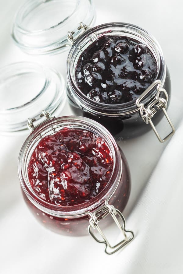 Blueberry and Raspberry Jam Stock Photo - Image of blueberry, delicious ...