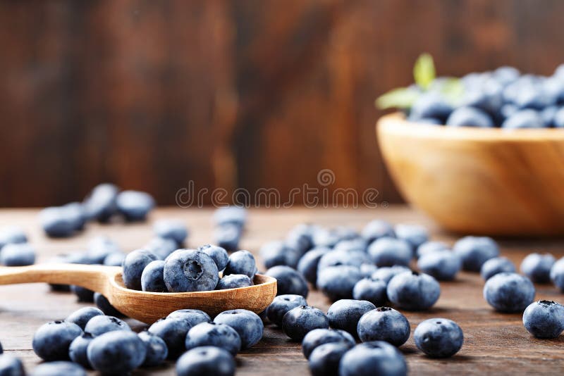 Blueberry is Scattered on the Table Stock Image - Image of close, fruit ...