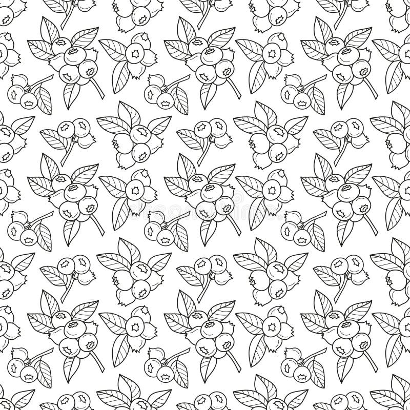 Blueberry Seamless Fabric Pattern, Seamless Digital Paper Stock ...