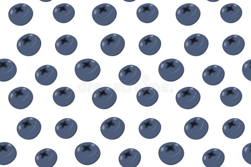 Blueberry Seamless Pattern without Leaves. Vector Abstract Background ...
