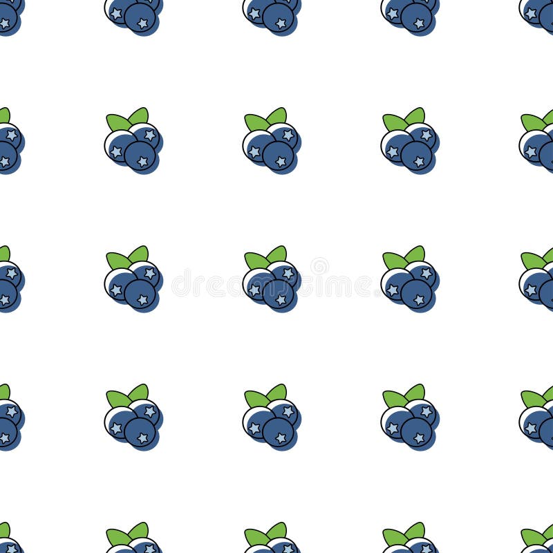Blueberry Seamless Pattern. Vector Illustration Stock Vector ...