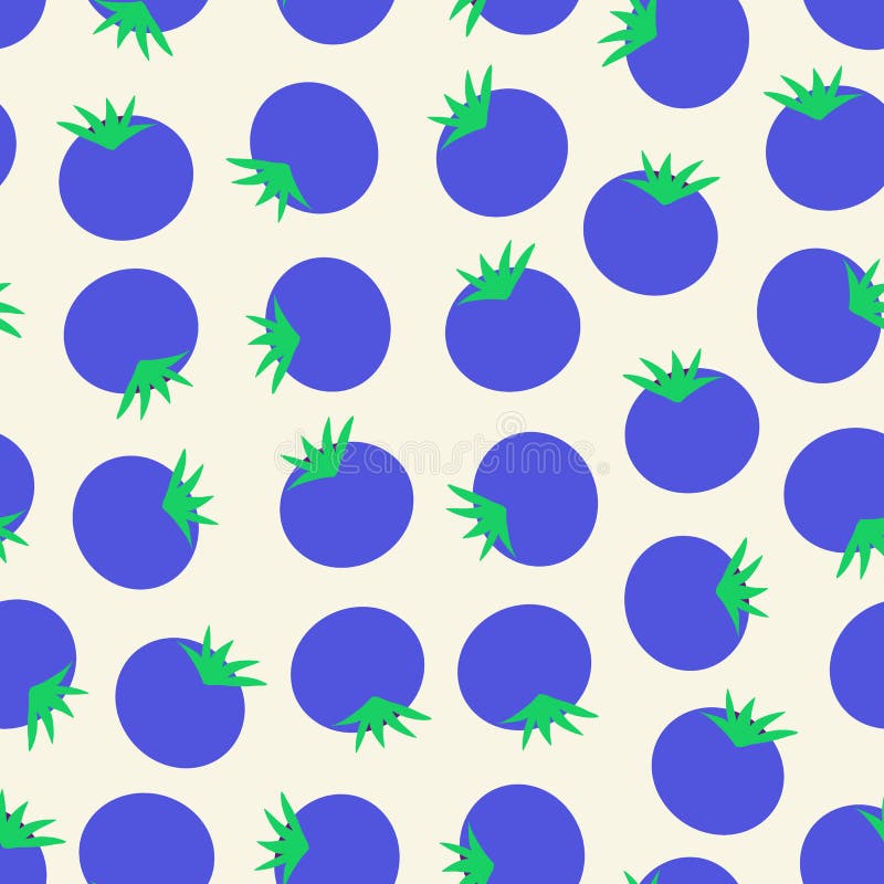 Blueberry Seamless Pattern in Art Deco Style. Bilberry Icon in Style of ...