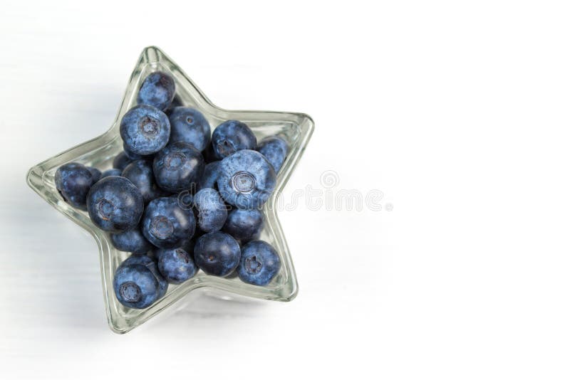 Blueberry in a Star Shaped Bowl Stock Photo - Image of delicious ...